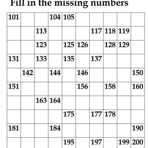 Numbers 1 - 500 Chart | Numbers and Counting | Instant Download - Etsy