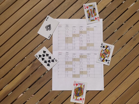 Duplicate Bridge Movements 4 Tables