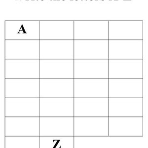 Alphabet Chart & Worksheets: Letters A-Z (digital Download) - Etsy