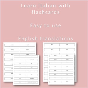 100+ Common Italian Words and Phrases | Italian Flashcards Printable ...