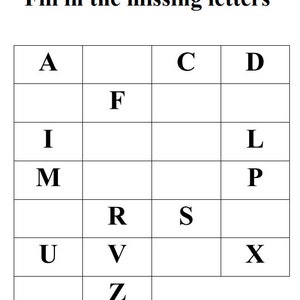 Alphabet Chart & Worksheets: Letters A-Z (digital Download) - Etsy