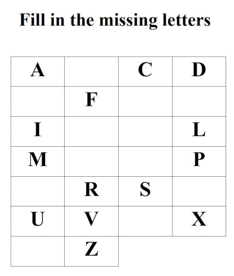 Alphabet Chart & Worksheets: Letters A-Z (digital Download) - Etsy