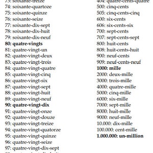 French Numbers | Learn to Count in French | Instant Download - Etsy