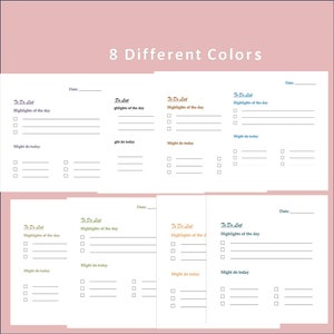 To Do List | Printable To-do Planner | Available in 8 Colors | Instant ...