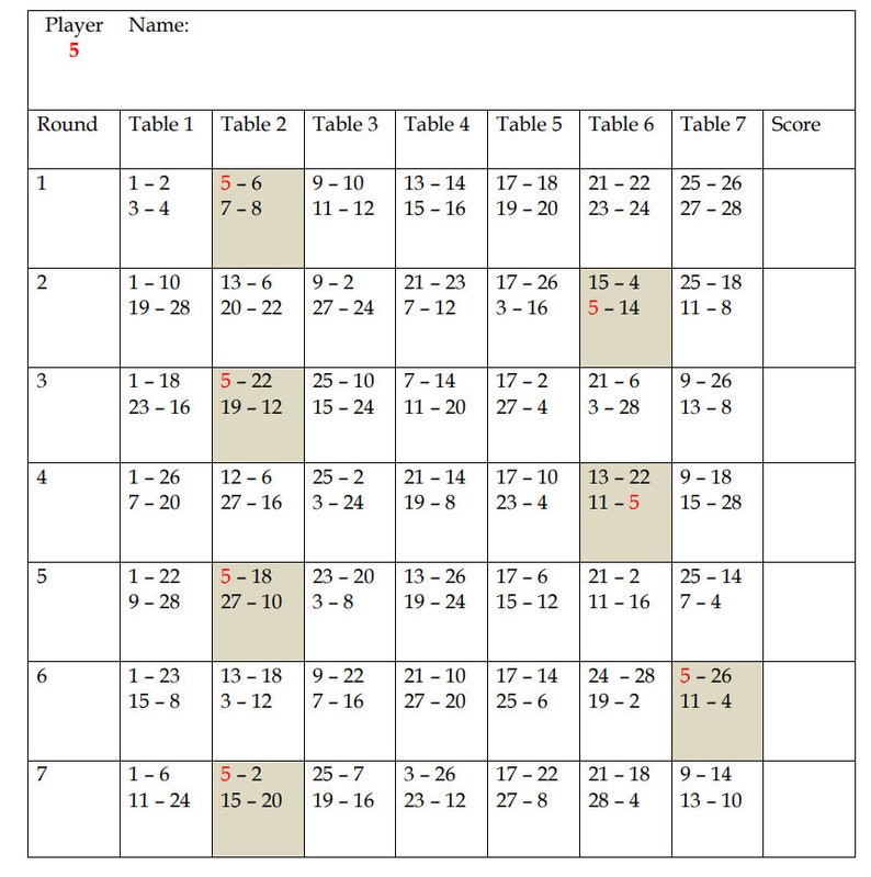 Progressive Bridge Tallies Bundle | 4,5,6,7 and 8 Tables | 16,20,24,28 ...