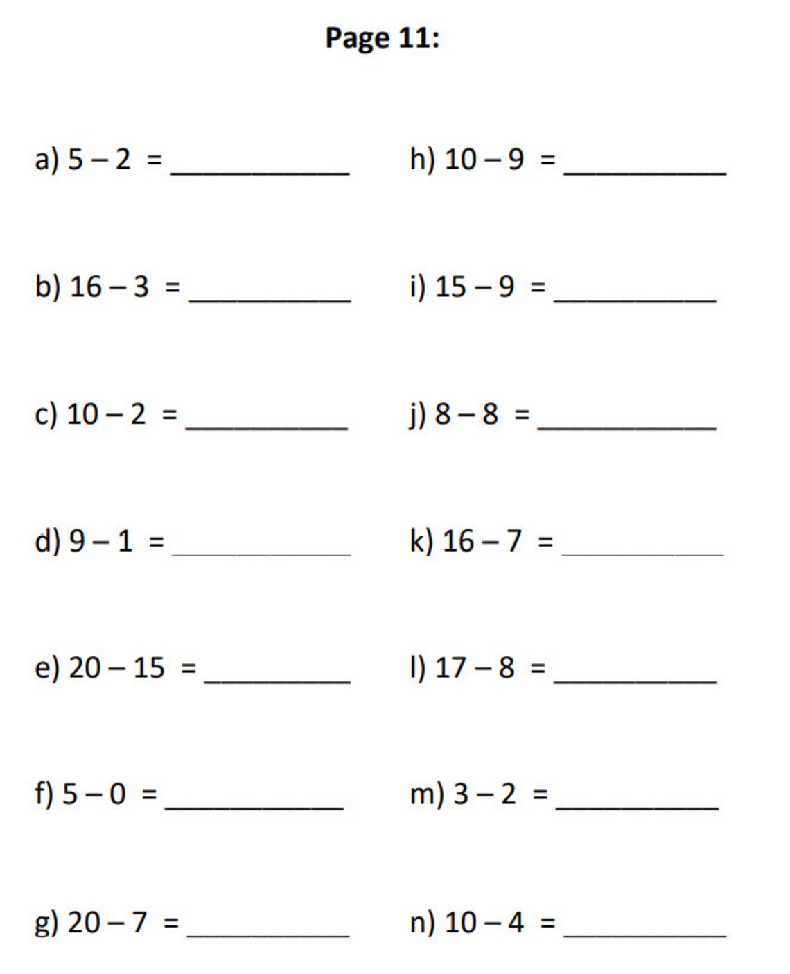 20 Pages of Addition and Subtraction | Numbers 0-20 | Math Worksheets ...