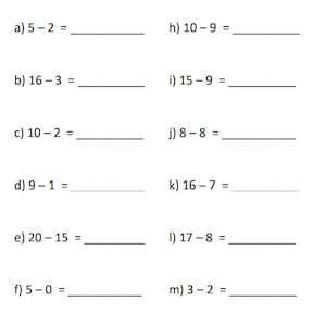 20 Pages of Addition and Subtraction | Numbers 0-20 | Math Worksheets ...