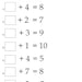 Fill in the Blanks Worksheets | One Digit Addition and Subtraction ...