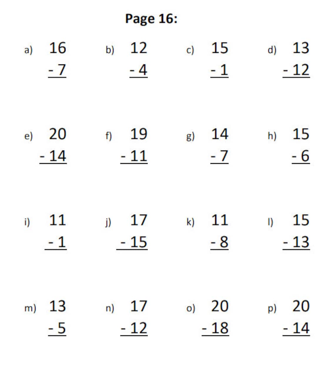 20 Pages of Addition and Subtraction | Numbers 0-20 | Math Worksheets ...