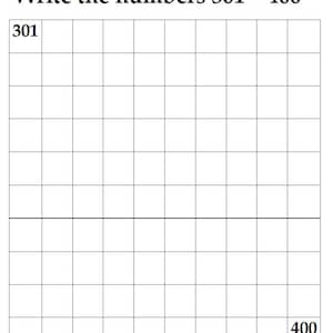 Numbers 1 - 500 Chart | Numbers and Counting | Instant Download - Etsy