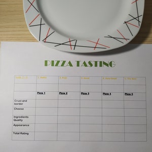 Pizza Tasting Score Sheet Printable: Party Game (instant Download) - Etsy