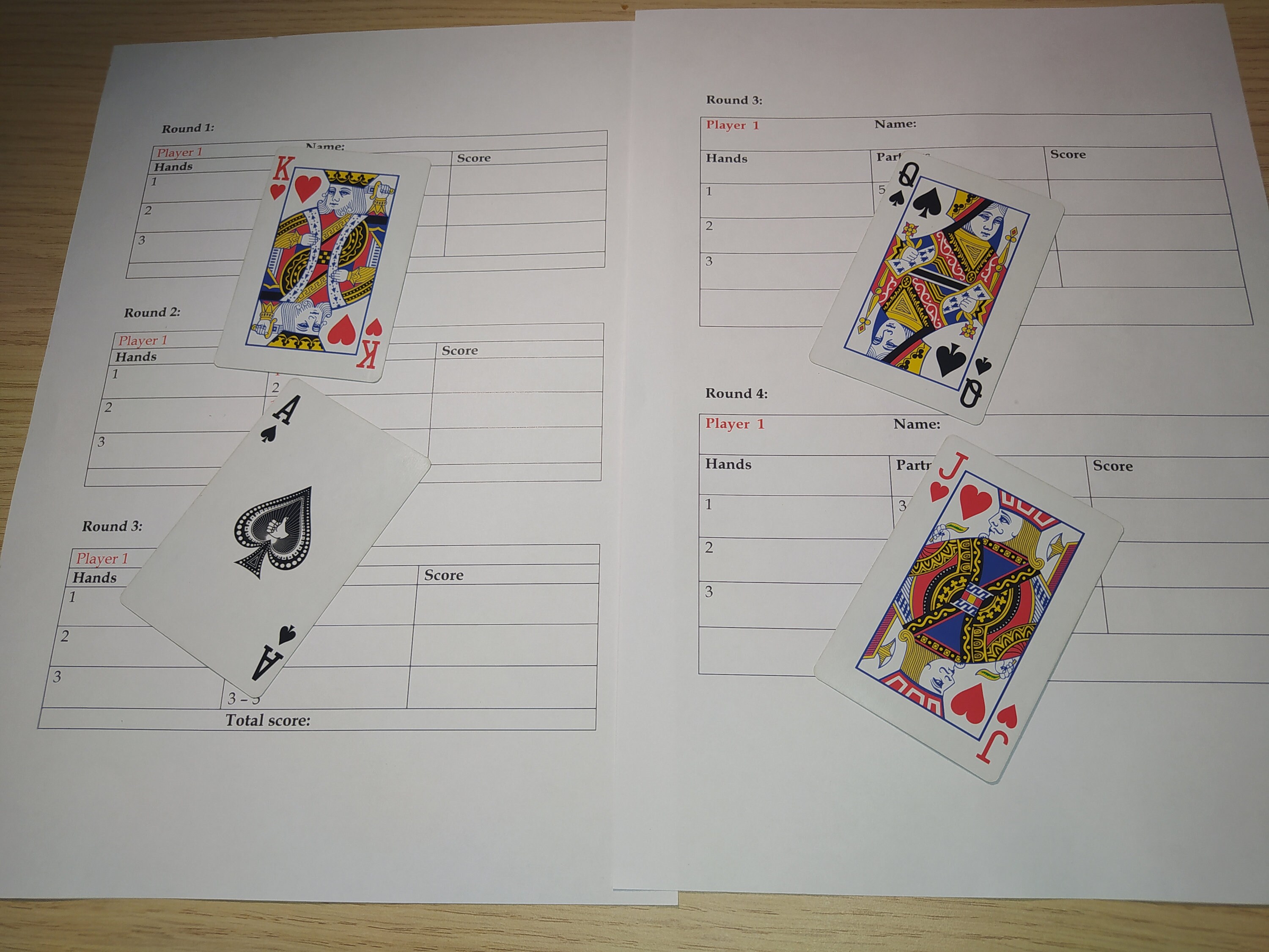 Bridge Tally for 7 Players | Bridge Scorepad | Instant Download - Etsy