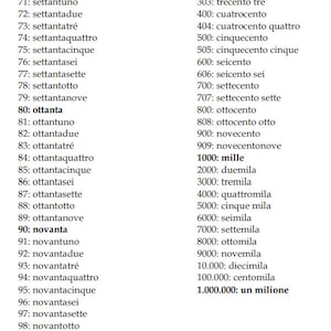 Italian Numbers | Learn to Count in Italian | Instant Download - Etsy