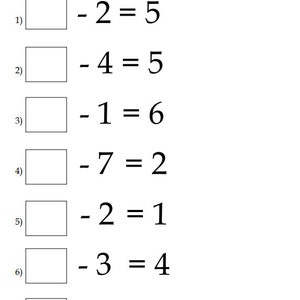 Fill in the Blanks Worksheets | One Digit Addition and Subtraction ...