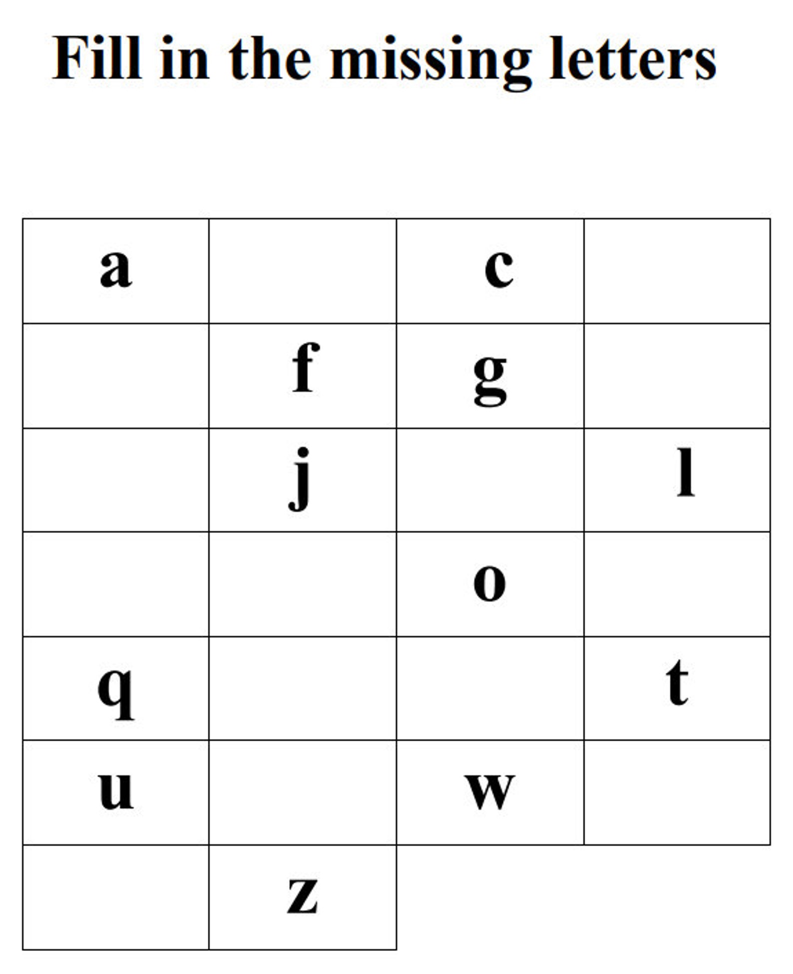 Alphabet Chart & Worksheets: Letters A-Z (digital Download) - Etsy