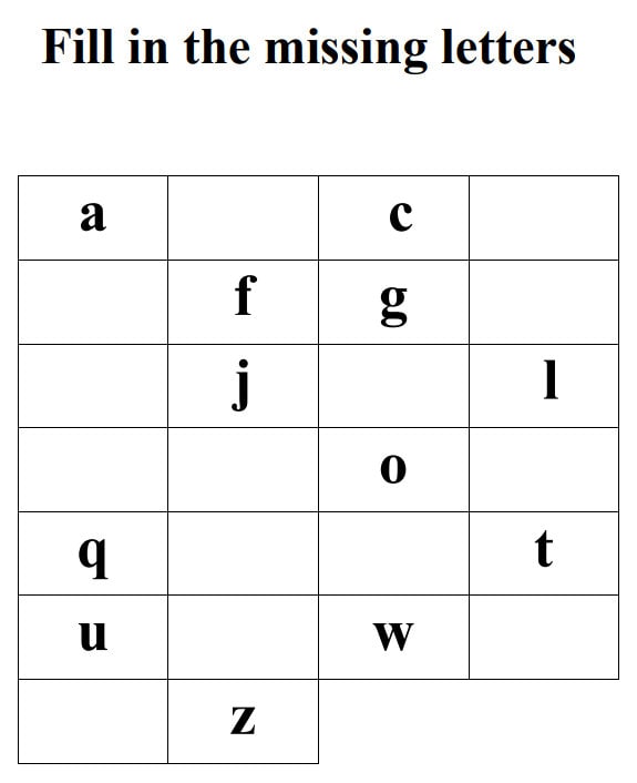 Alphabet Chart & Worksheets: Letters A-Z (digital Download) - Etsy