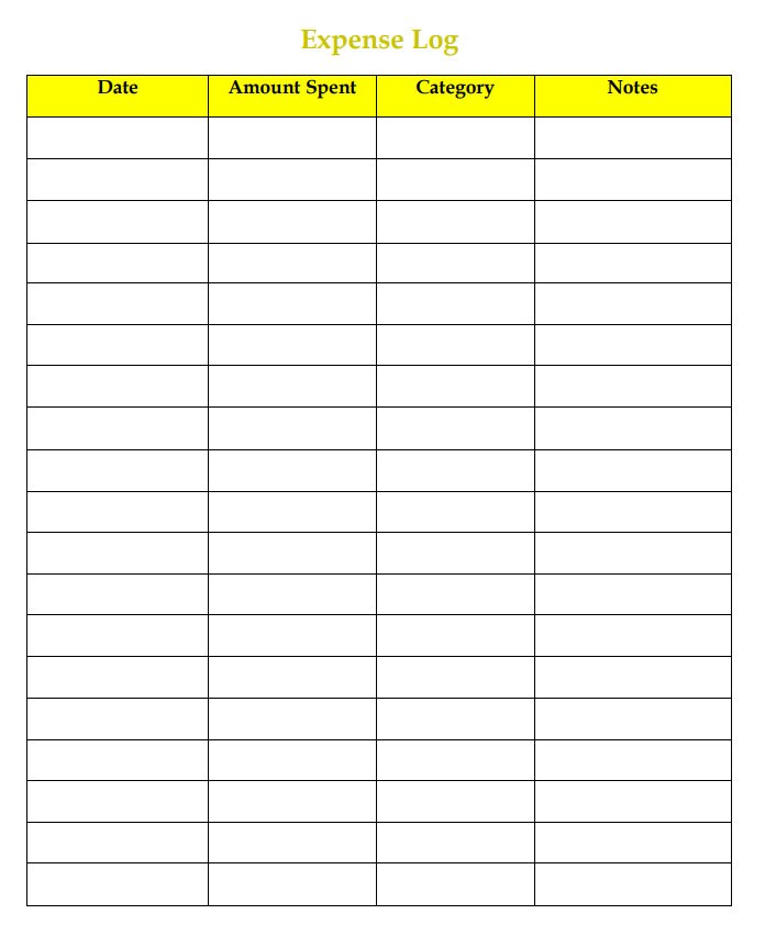 Expense Log | Expense Tracker Printable | Instant Download - Etsy