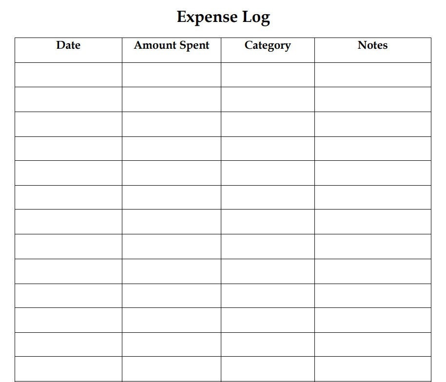 Expense Log | Expense Tracker Printable | Instant Download - Etsy