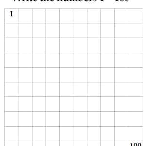 Numbers 1 - 100 Chart | Numbers and Counting | Instant Download - Etsy