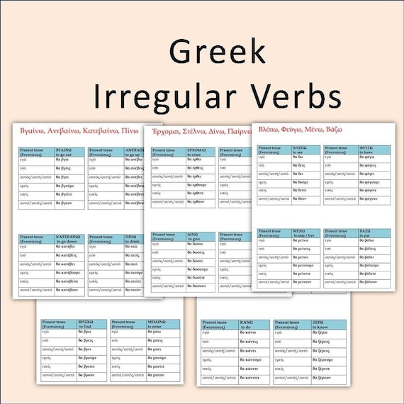 200 Griechische Verben Konjugationstabellen 200 Griechische, 49% OFF