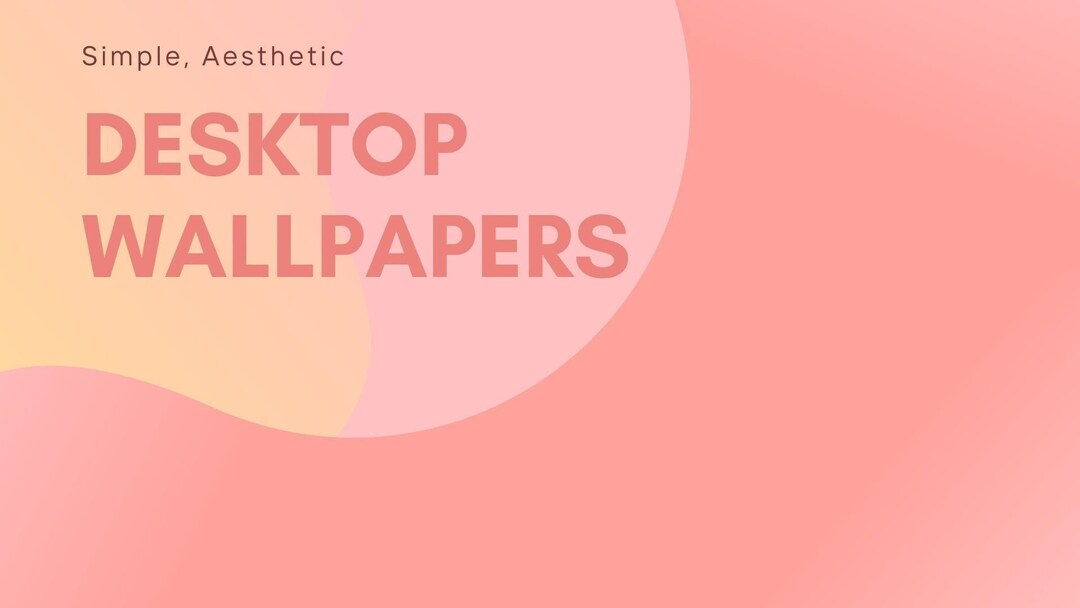 Simple Aesthetic Desktop Wallpapers (5 Colors) - Etsy