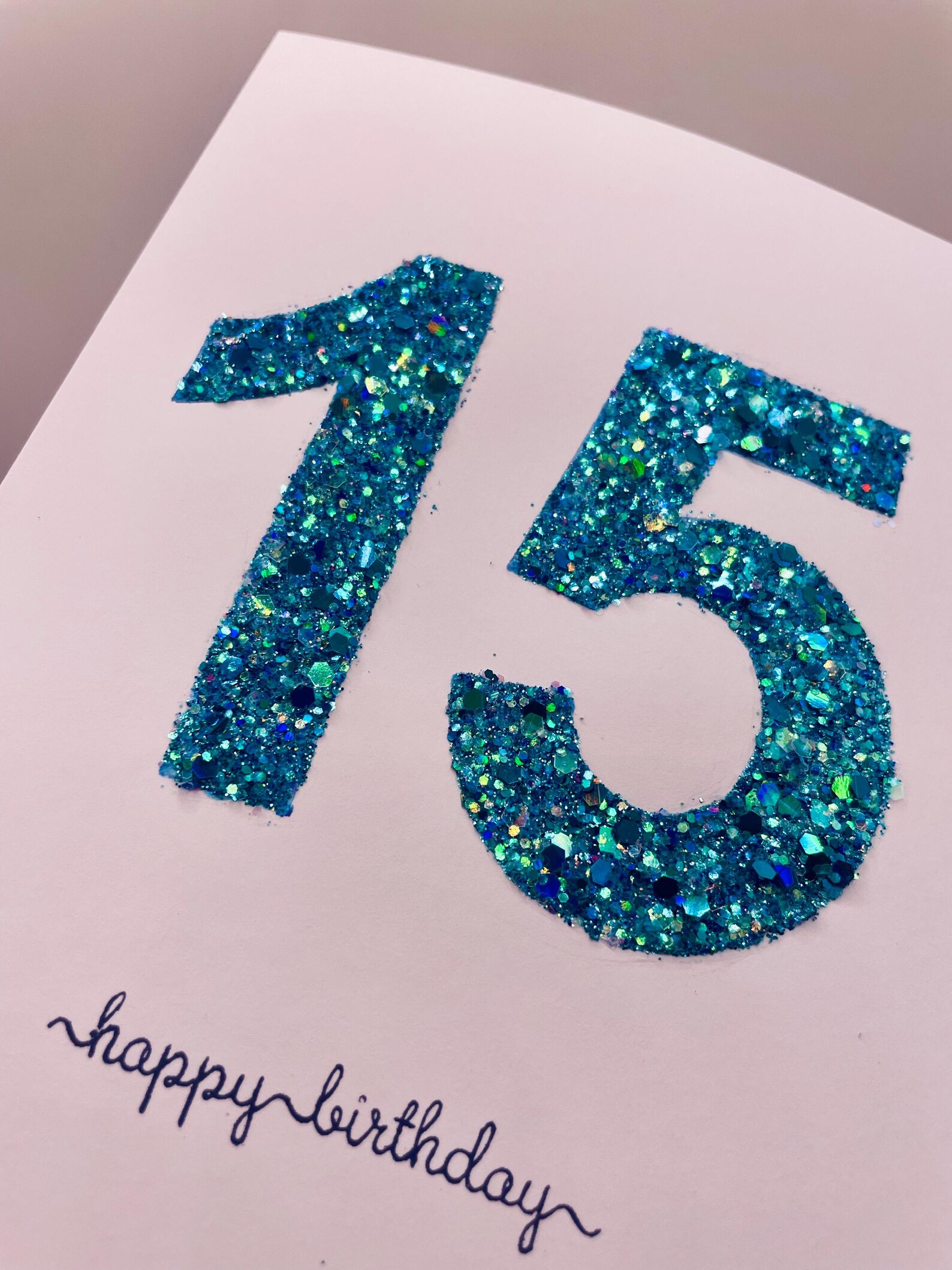 Super Sparkly Glittery 15th Birthday Card - Beautifully Sparkly ...