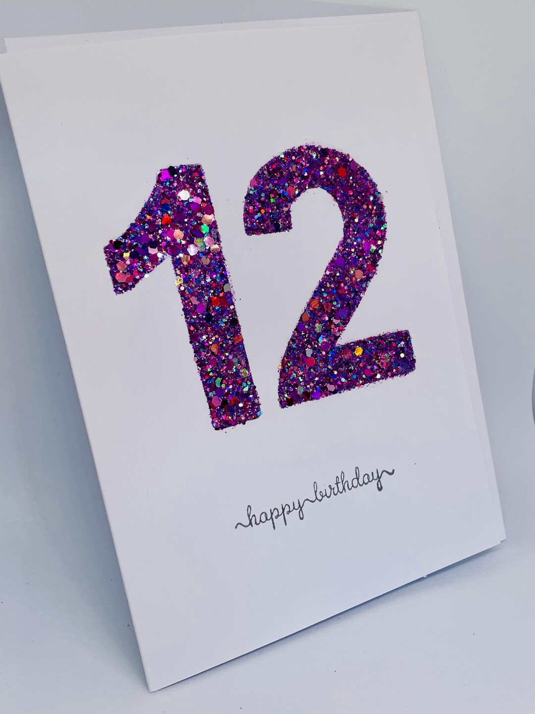 Super Sparkly Glittery Handmade 12th Birthday Card - Etsy