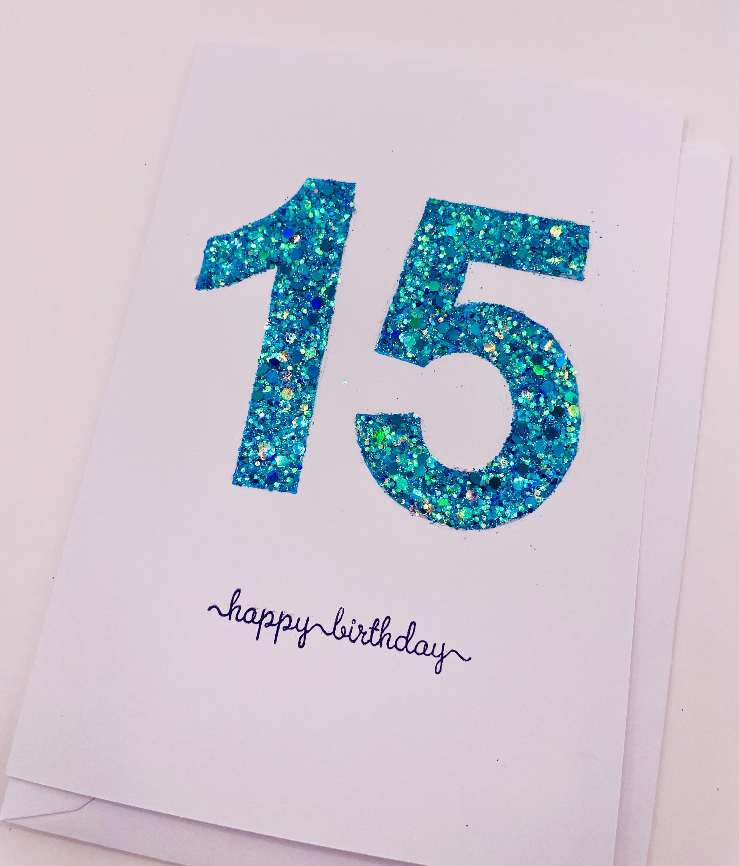 Super Sparkly Glittery 15th Birthday Card - Beautifully Sparkly ...