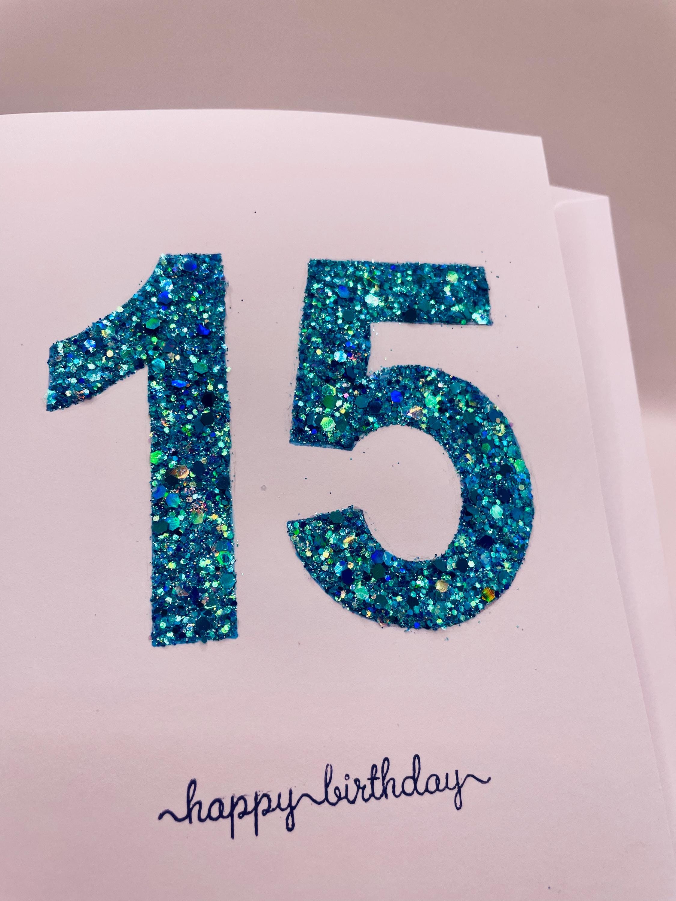 Super Sparkly Glittery 15th Birthday Card - Beautifully Sparkly ...