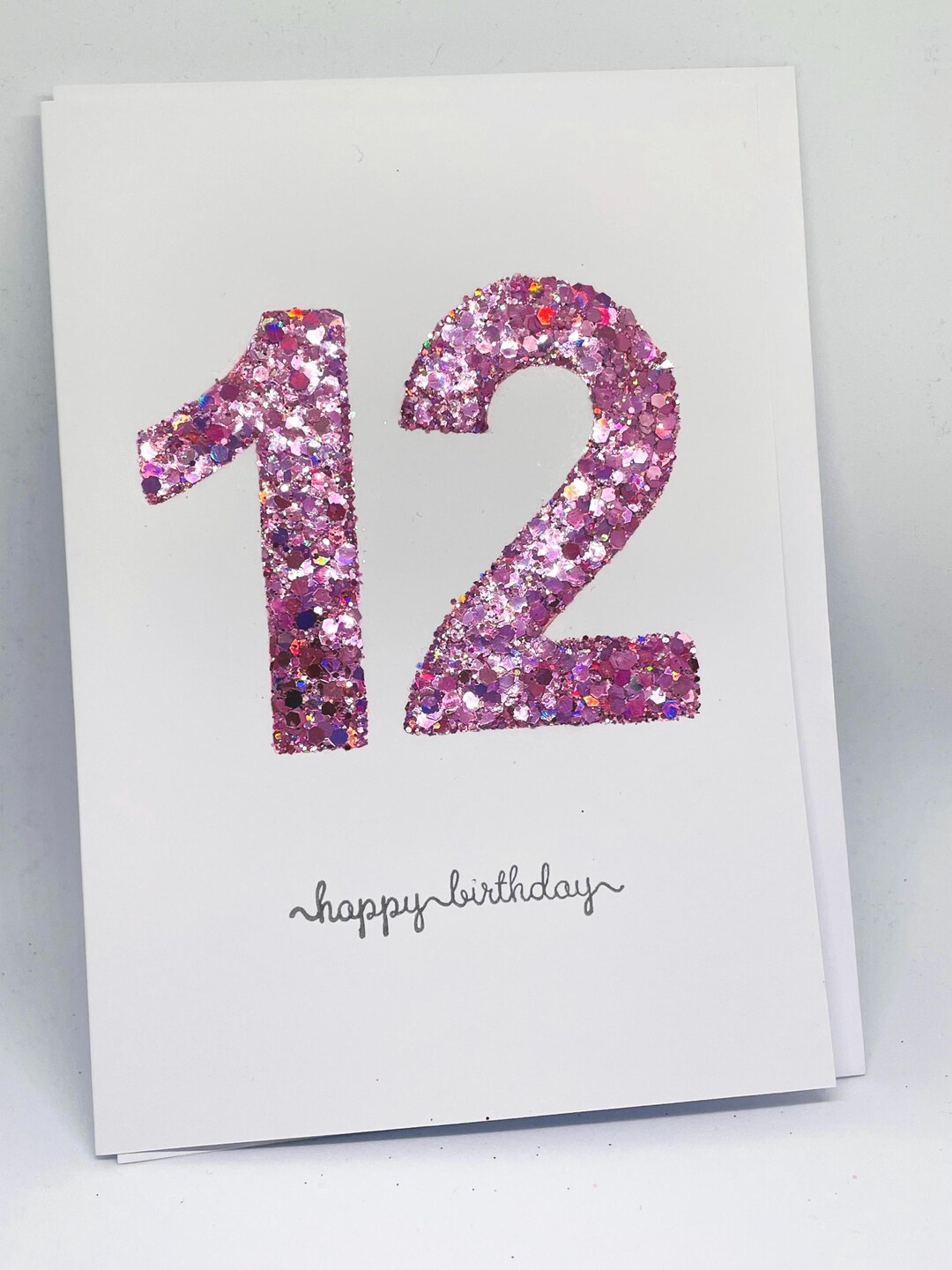 Super Sparkly Glittery Handmade 12th Birthday Card - Etsy