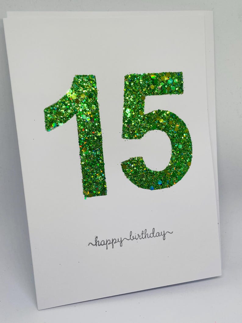 Super Sparkly Glittery 15th Birthday Card - Beautifully Sparkly ...