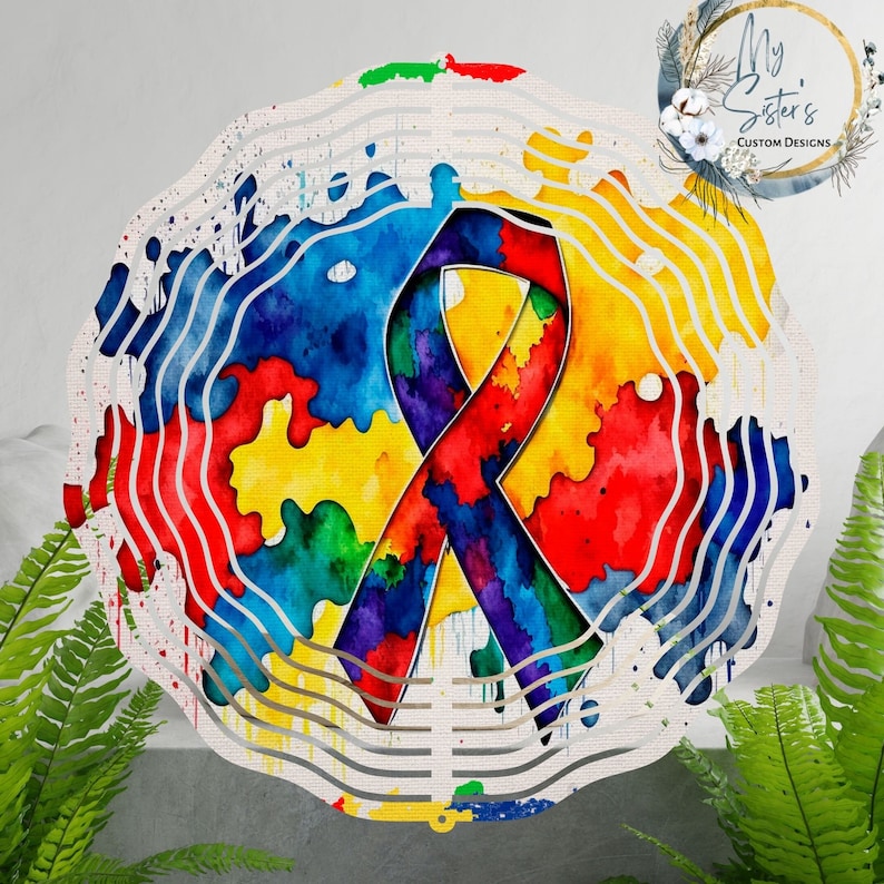 Autism Awareness Wind Spinner 8 Inch Wind Spinner Garden Spinner Great ...