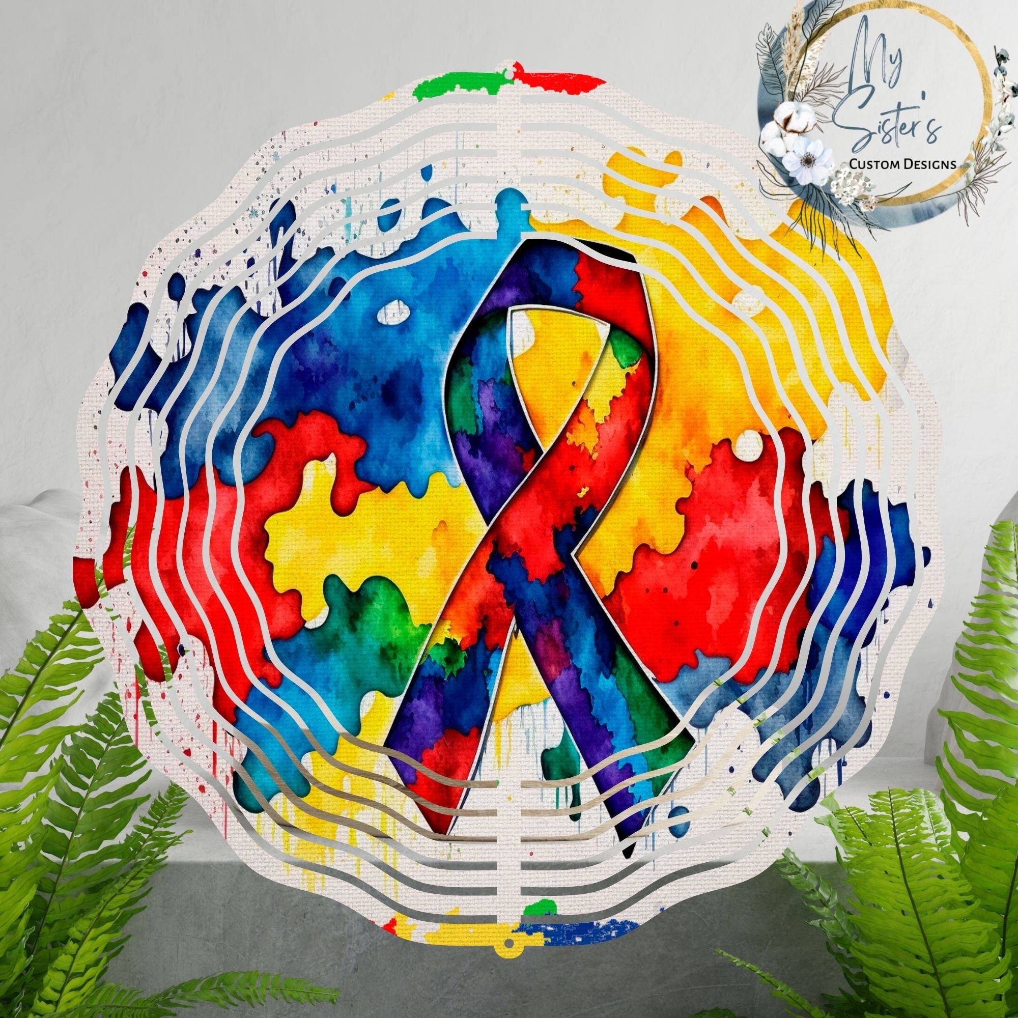 Autism Awareness Wind Spinner 8 Inch Wind Spinner Garden Spinner Great ...