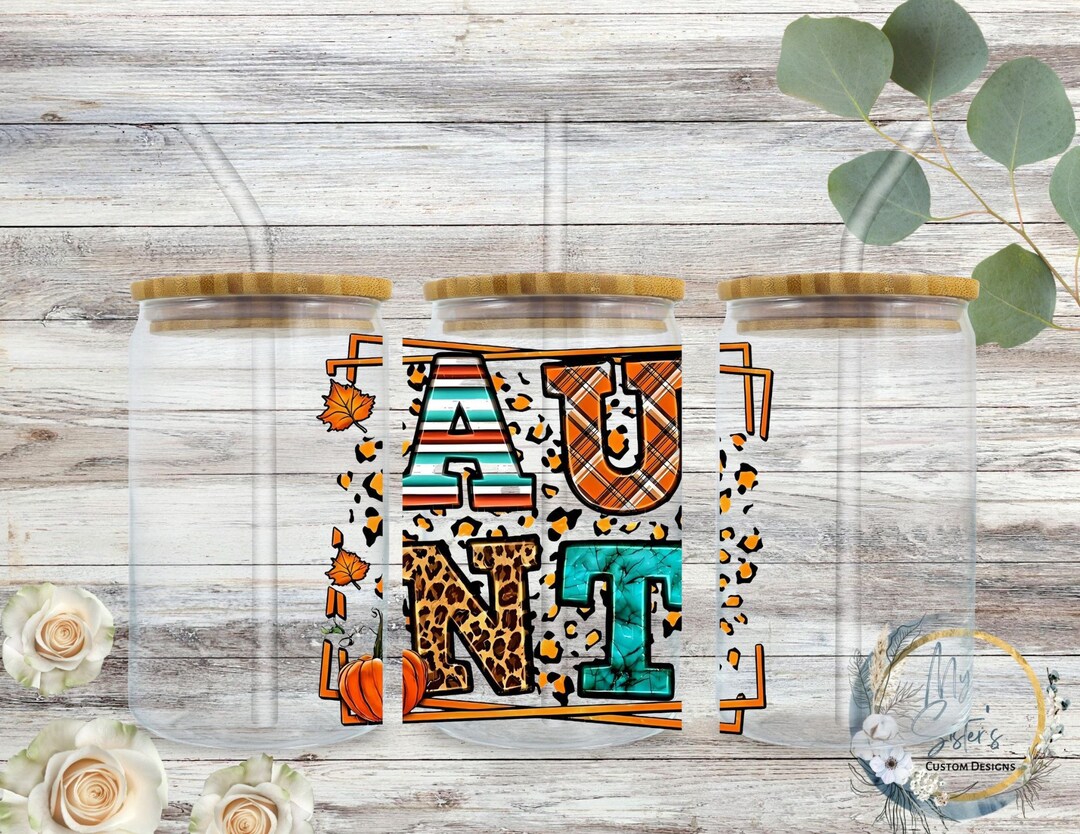Aunt Life Libbey Glass: Fall Pumpkin Iced Coffee Cup - Etsy