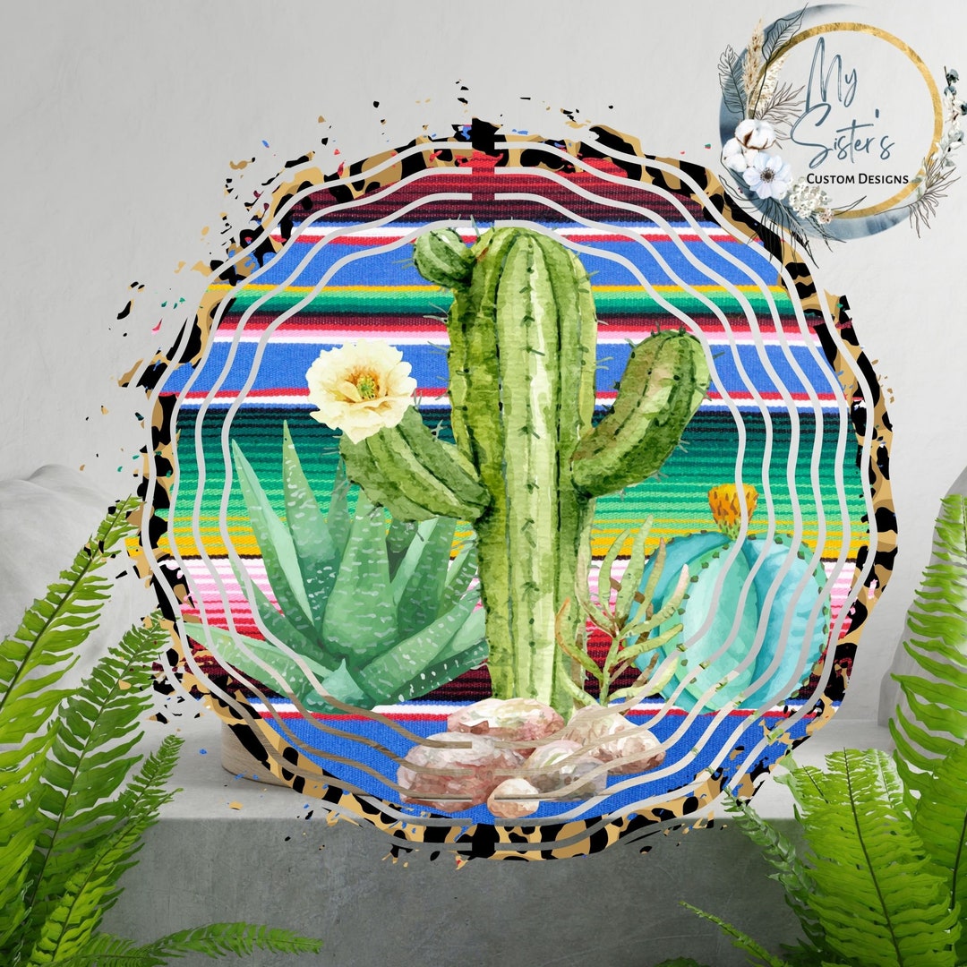 Desert Life Cactus Wind Spinner | 8 Inch Wind Spinner | Garden Spinner ...