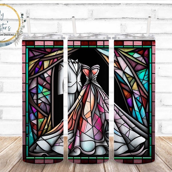 Stained Glass Bride and Groom - Etsy