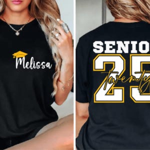 Senior 2025 T Shirt| Cute Shirt for Graduate | Gift| Class of 25 Shirt ...
