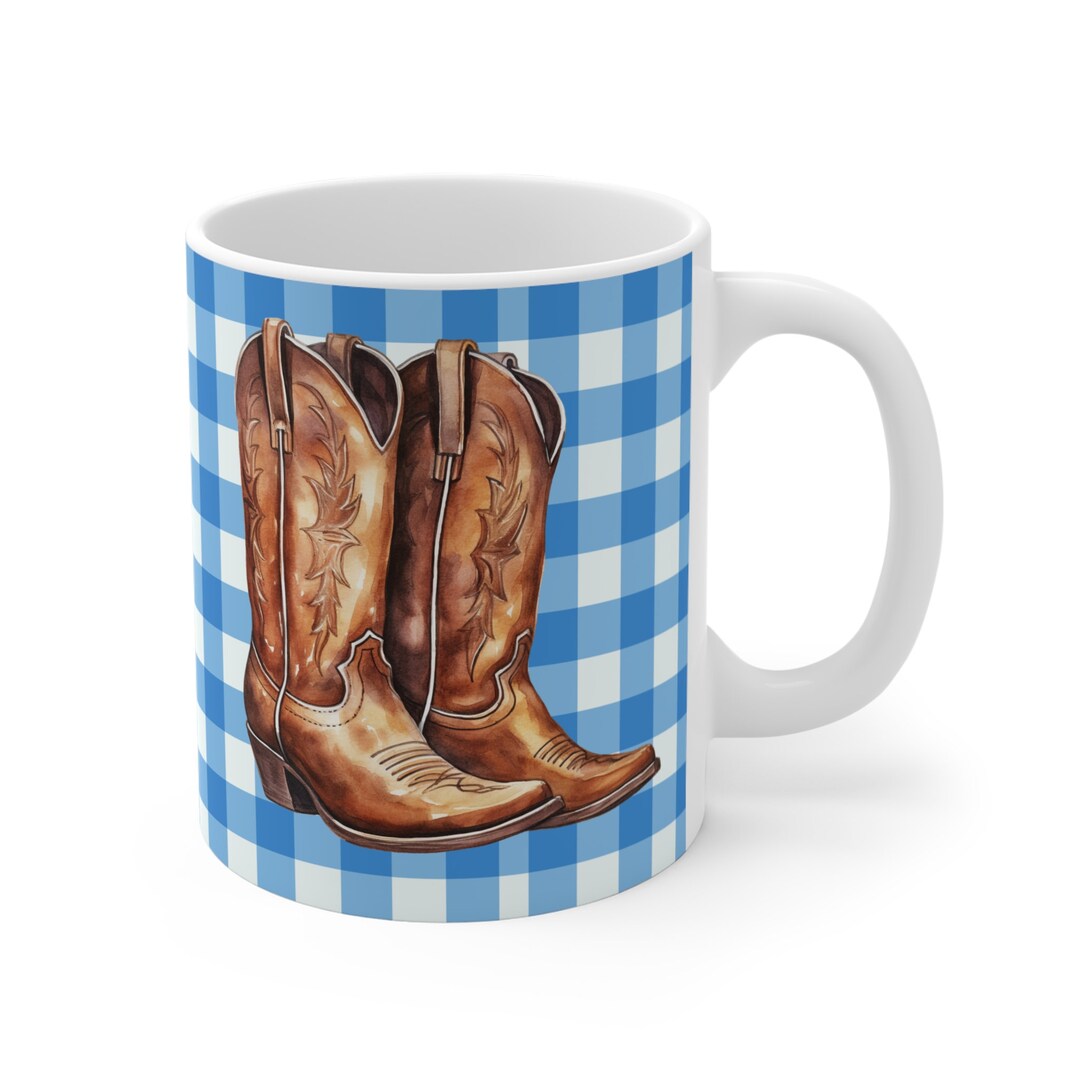 Cowboy Boots Mug, Housewarming Gift, Western Style, Cottage Style ...
