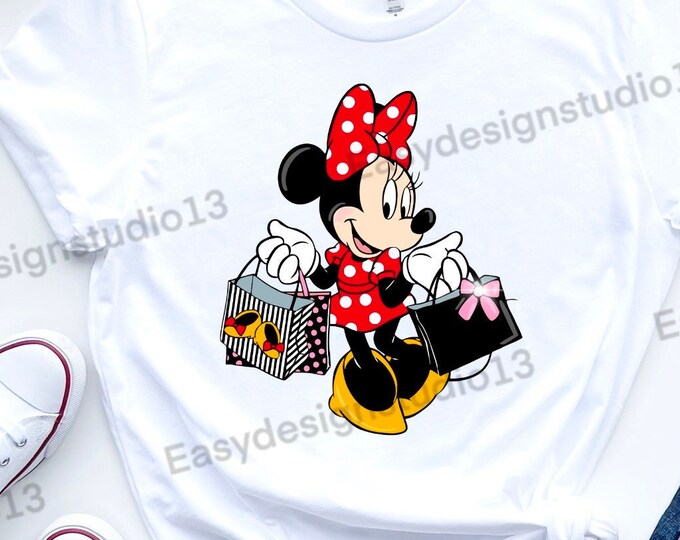 Minnie Clipart PNG Shopping Minnie Png Popular Design - Etsy