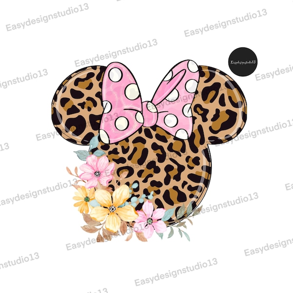 Leopard Minnie Mouse - Etsy