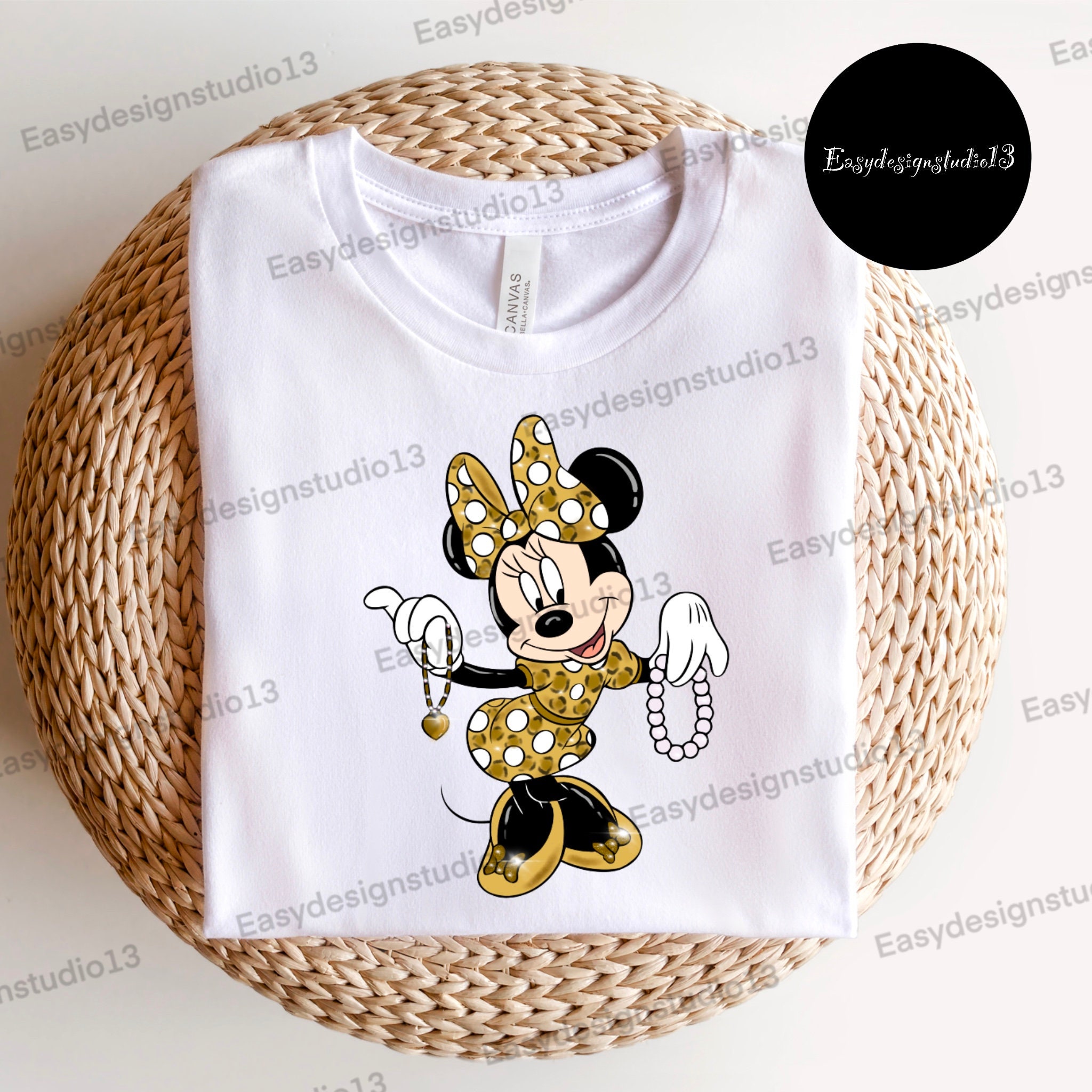 Leopard Minnie Mouse PNG File Minnie Gold Glitter Minnie - Etsy