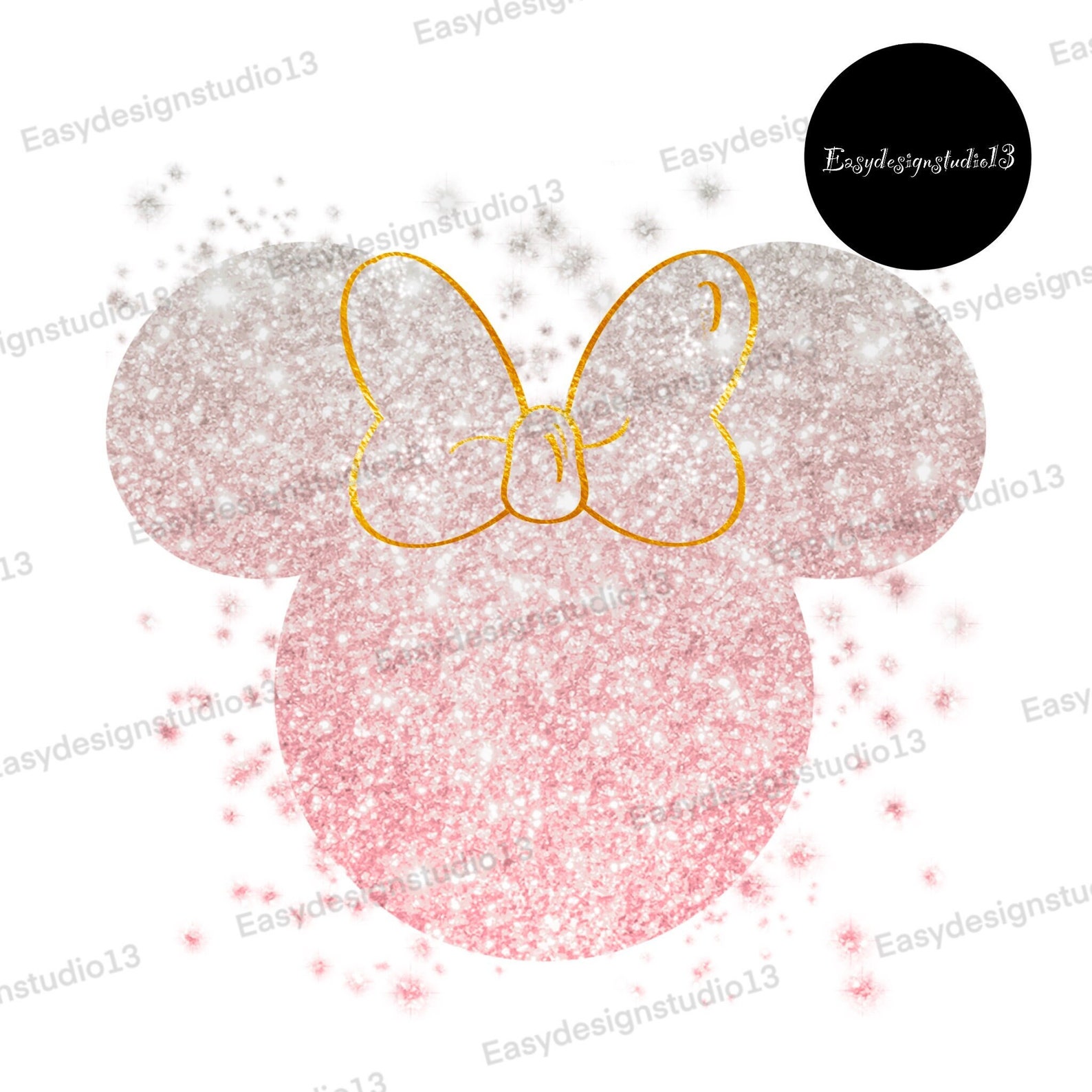 Glitter Minnie Mouse Ears Clip Art Png Clip Art Png - Etsy