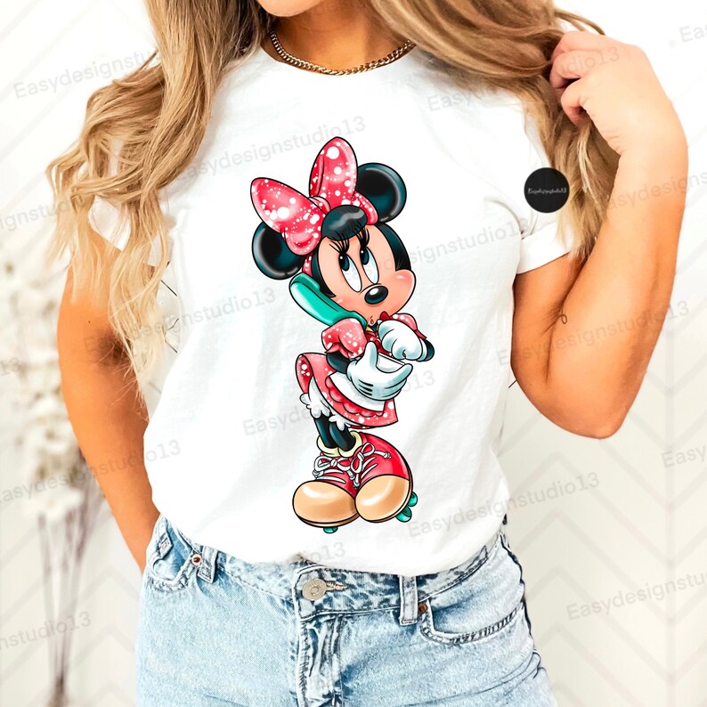 Minnie Mouse PNG File, Minnie Pink Glitter, Minnie Sublimation Design ...