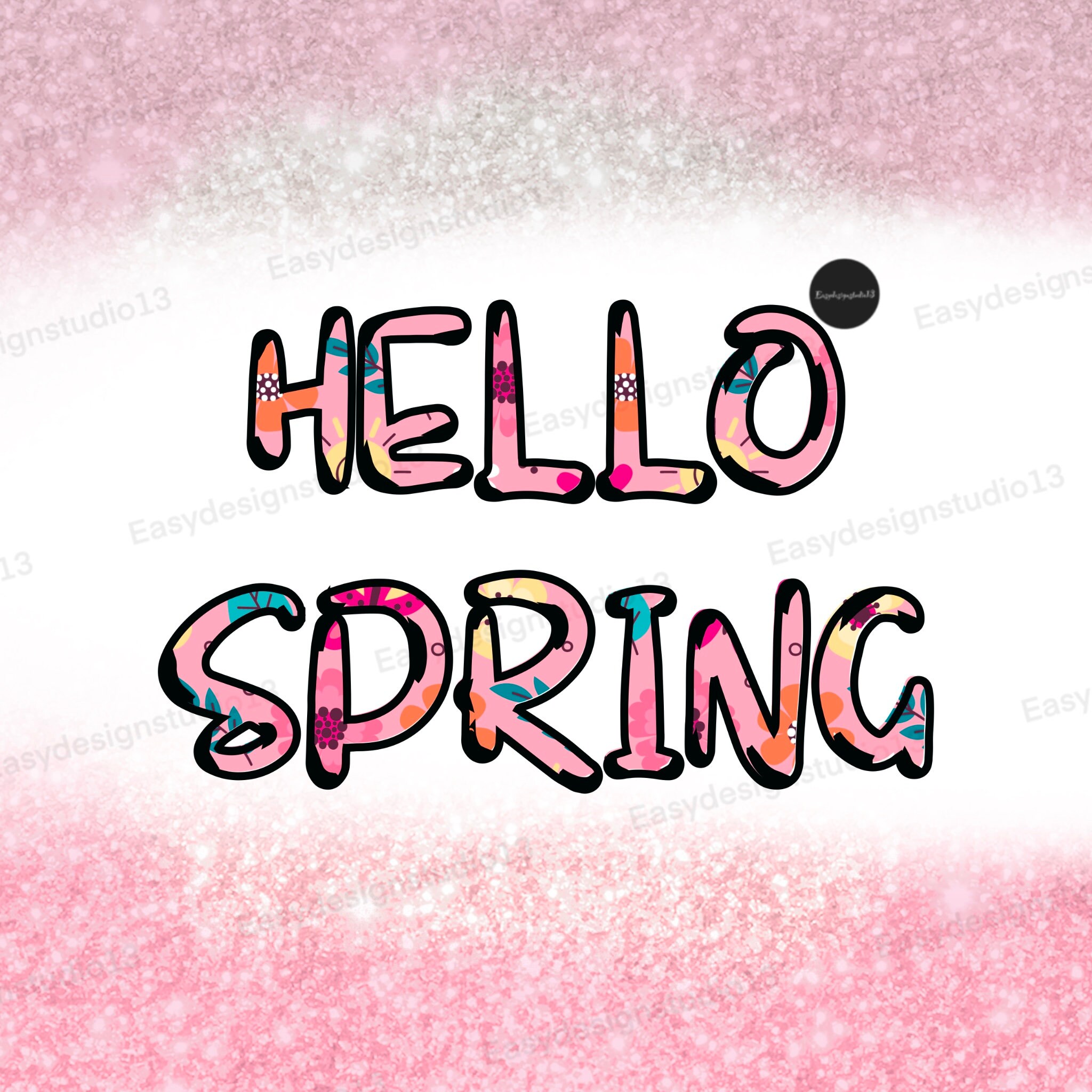 Hello Spring Png, Spring Theme, Happy Easter Spring Background, Floral ...
