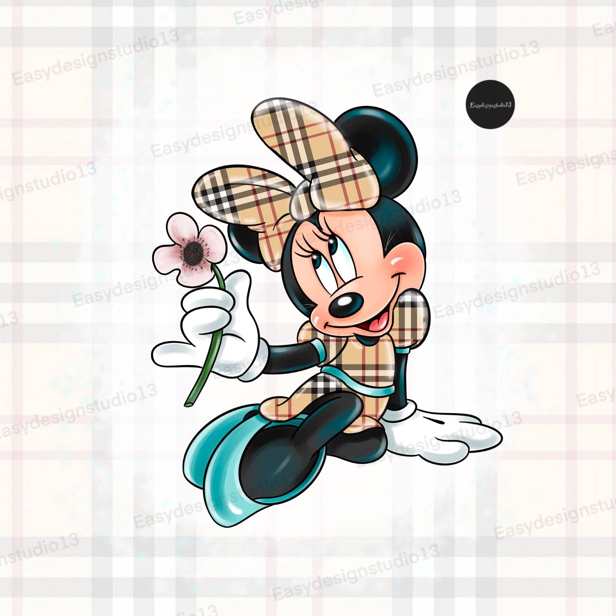 Minnie Mouse PNG File, Minnie Black & Gold, Minnie Sublimation Design ...