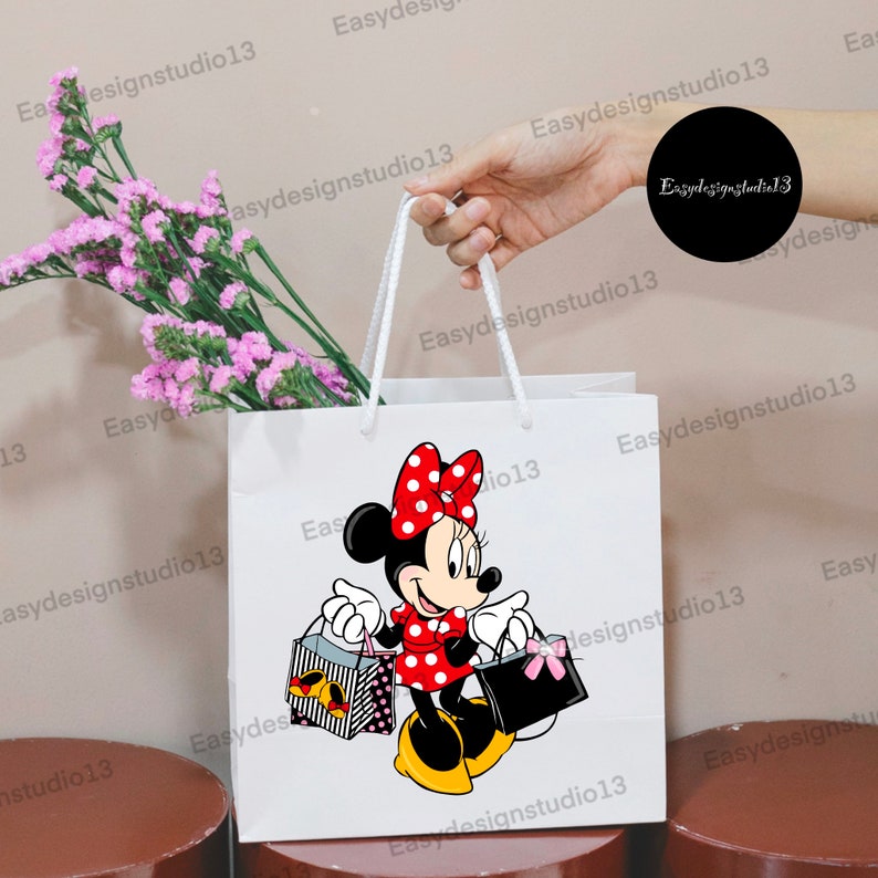 Minnie Clipart PNG Shopping Minnie Png Popular Design - Etsy