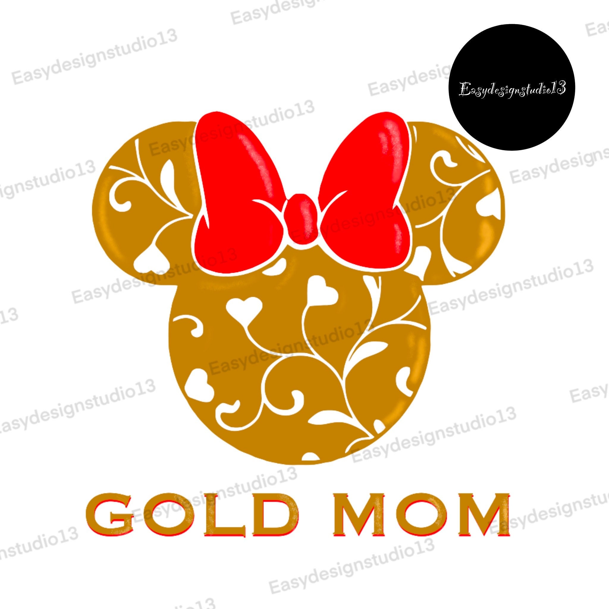 Minnie Mouse PNG Gold, Minnie png, Gold, GOLD mom png, Minnie Mouse ...