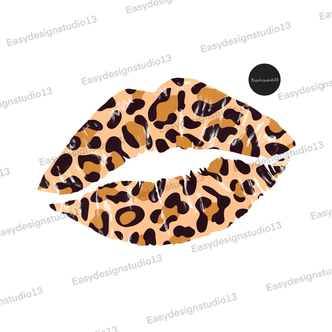 Leopard Kiss PNG File, Kiss Gold Glitter, Sublimation Design, Tartan ...