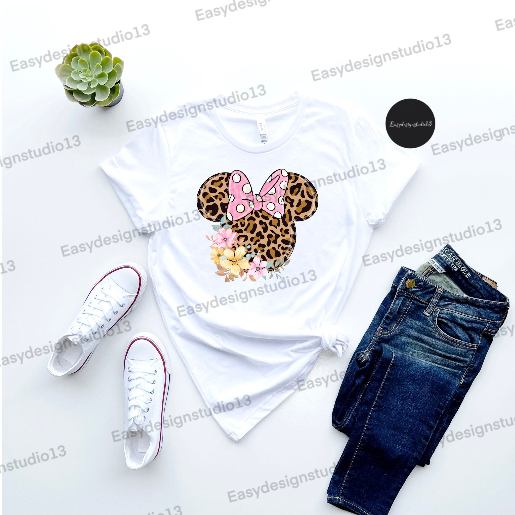 Leopard Minnie Mouse PNG File, Minnie Gold Glitter, Minnie Sublimation ...