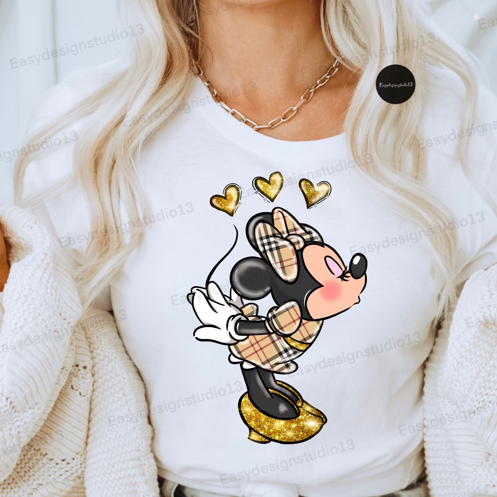 Minnie Mouse PNG File, Minnie Gold Glitter, Minnie Sublimation Design ...